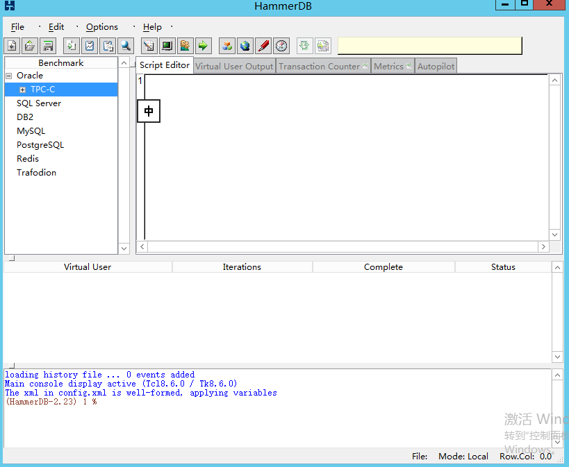 Create the targetdatabase and account on the primary MySQL server