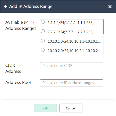 Figure-7 Assigning IP address ranges to an organization