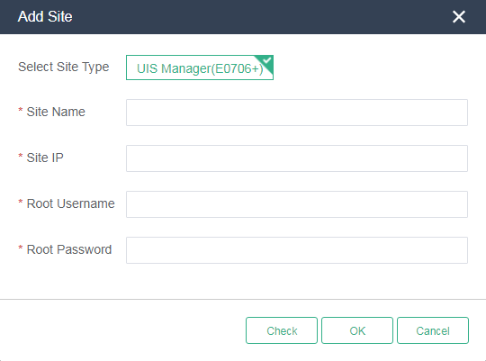 You are redirected to the homepage of UIS Cloud after you add a native site.