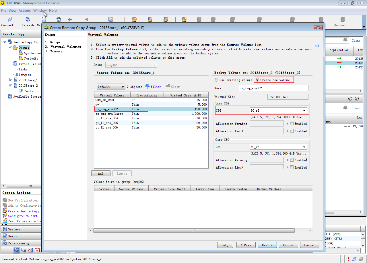 Prepare the storage environment