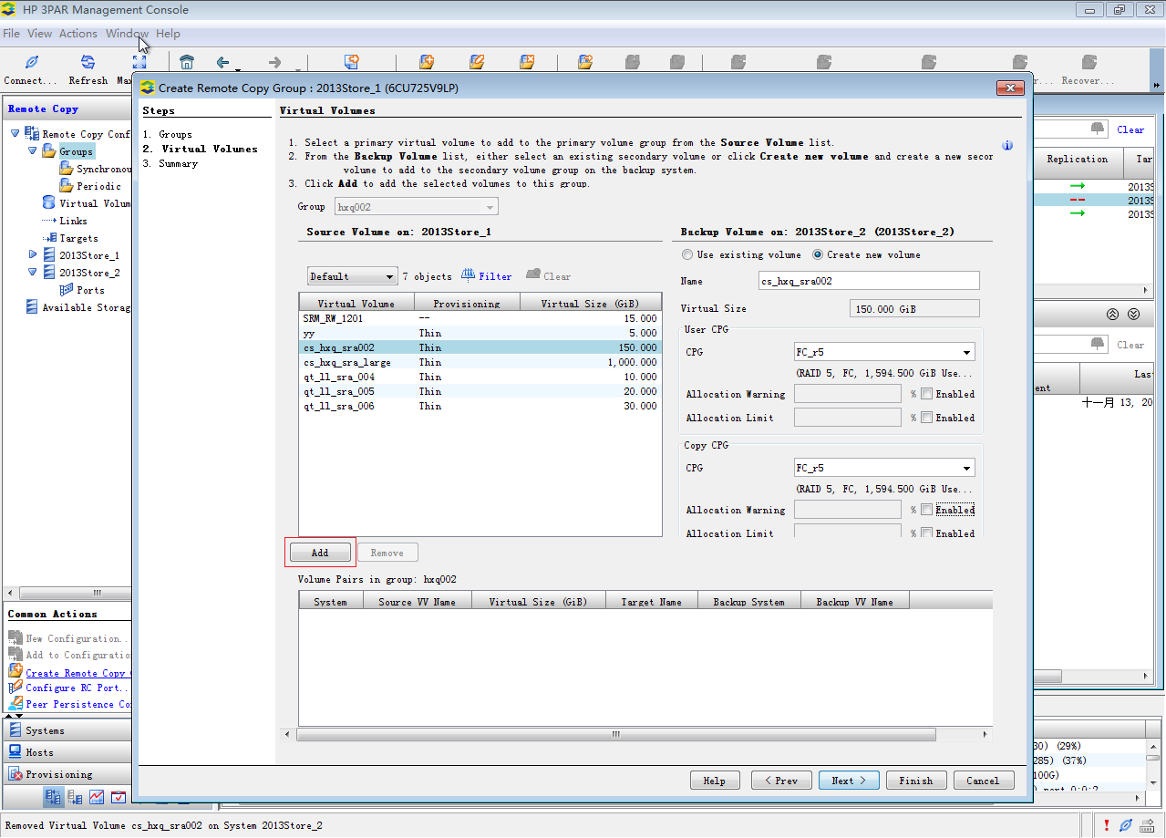 Prepare the storage environment
