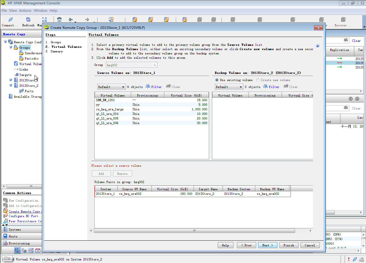 Prepare the storage environment