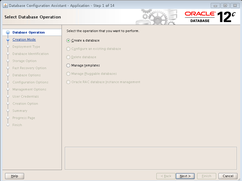 Create a database instance