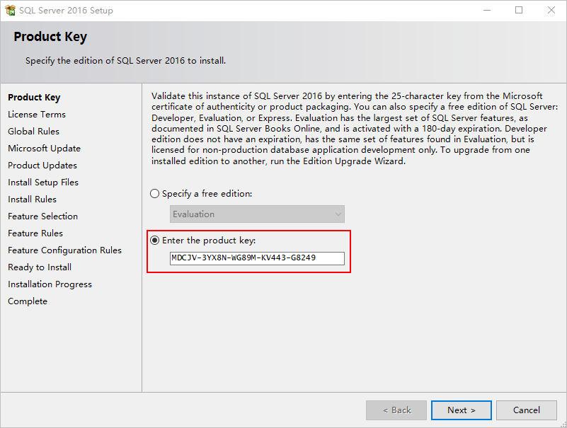 Standalone SQL Server installation procedure