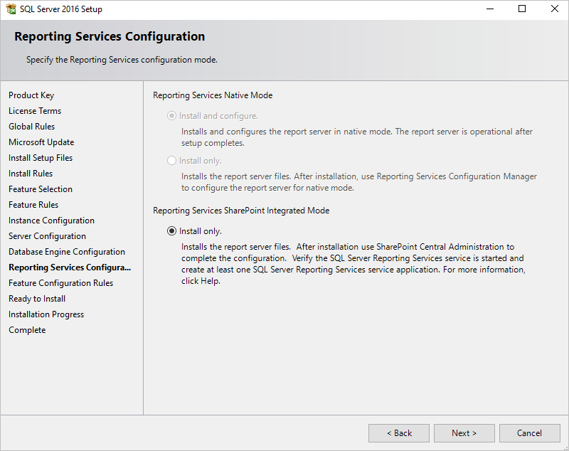 Standalone SQL Server installation procedure