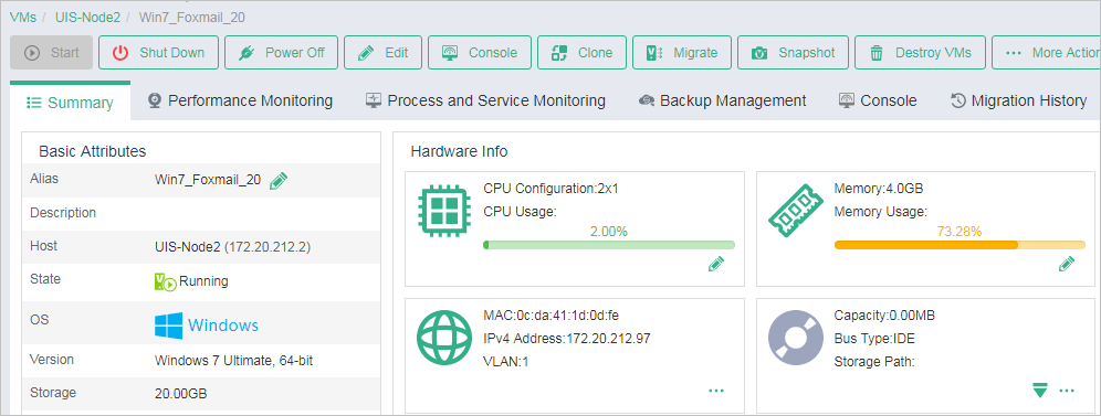 Configure IP address for the VM