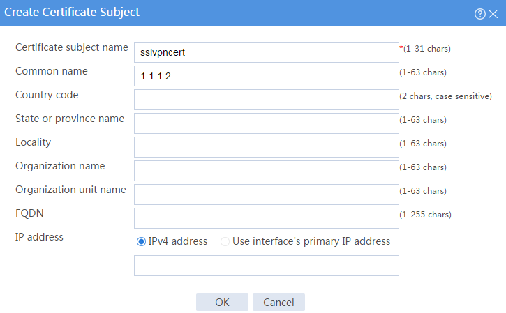 Web example: Configuring Web access with mutual certificate authentication