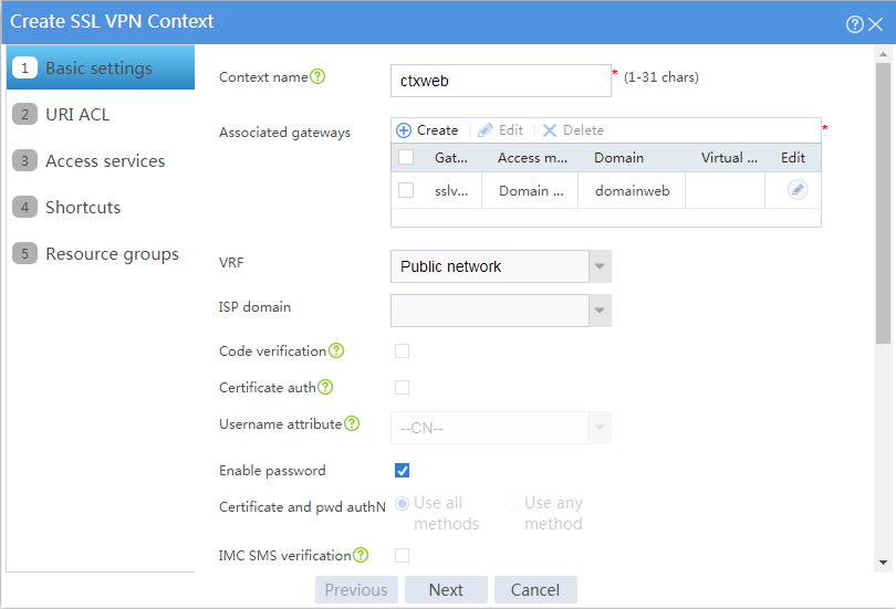 Web example: Configuring Web access with mutual certificate authentication