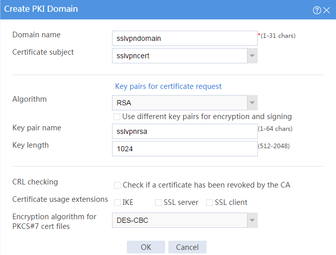 Web example: Configuring Web access with mutual certificate authentication