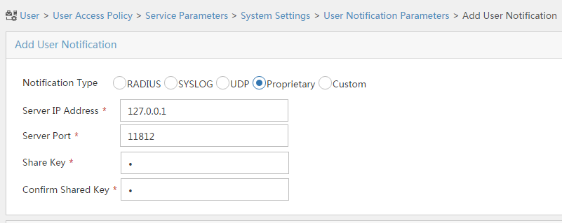 Web example: Configuring user identification for portal users that pass RADIUS authentication ...