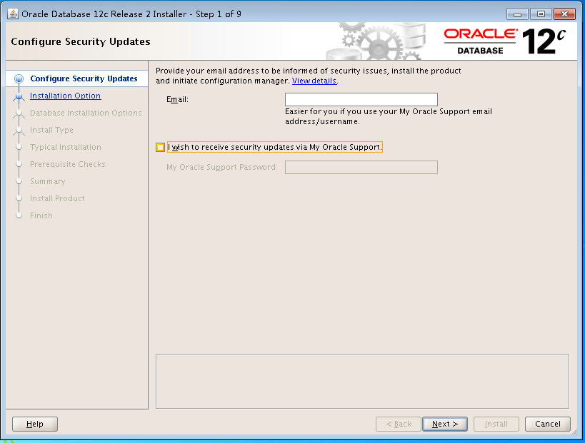 Standalone Oracle installation procedure