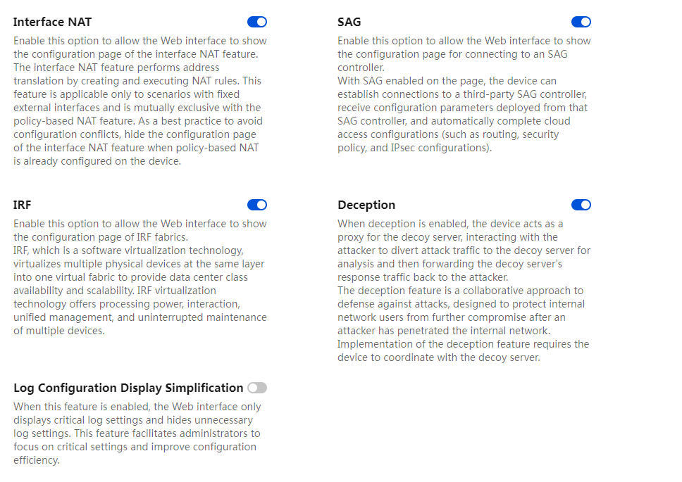 Web interface custom