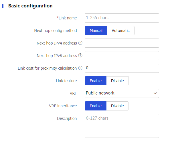 Load balancing common configuration