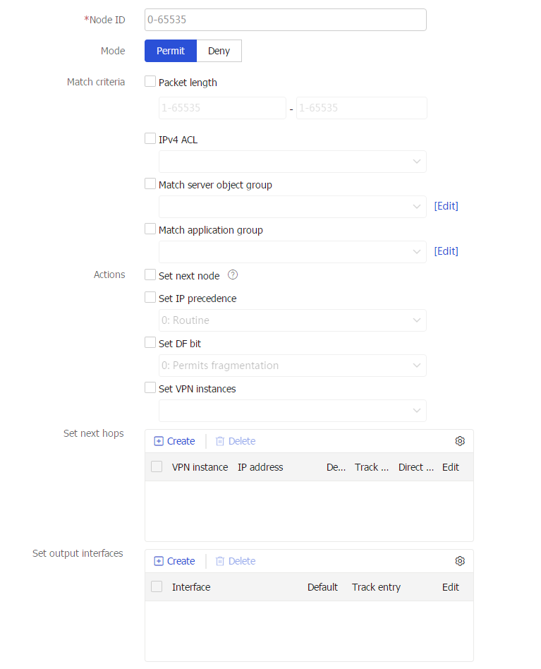 Policy-based routing