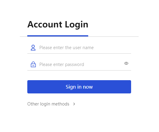 Web example: Configuring Web login