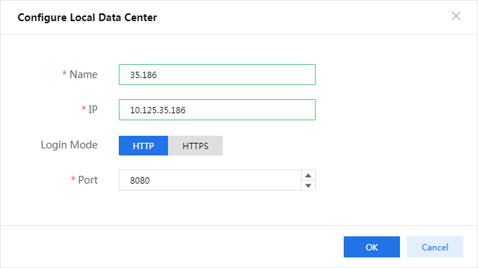 Configure local and remote data centers